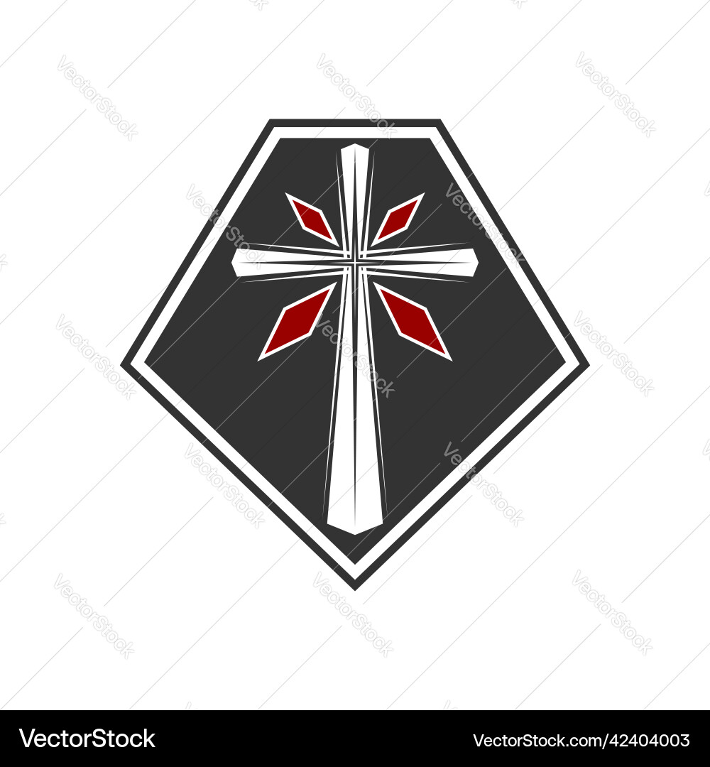Christian church logo Royalty Free Vector Image