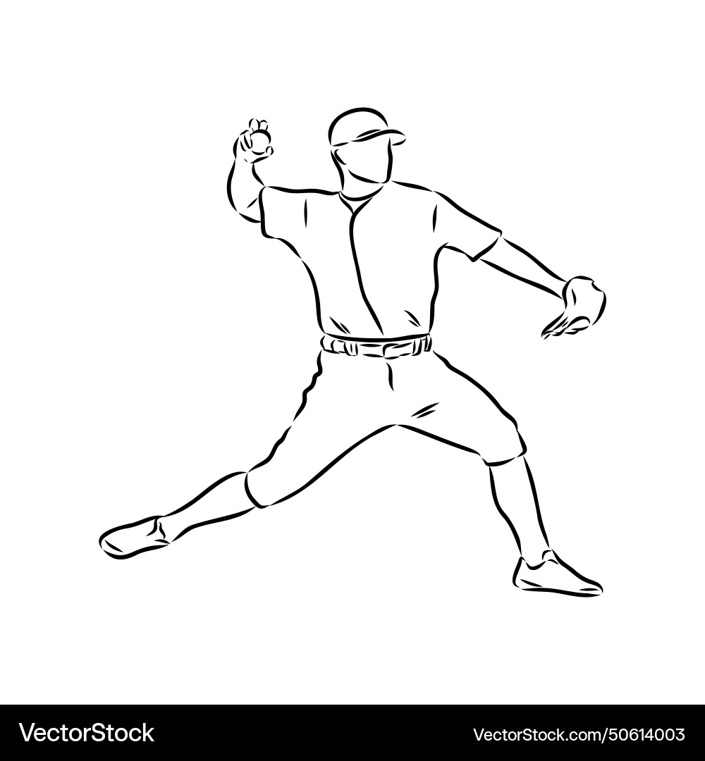 Doodle style baseball and glove in format Vector Image