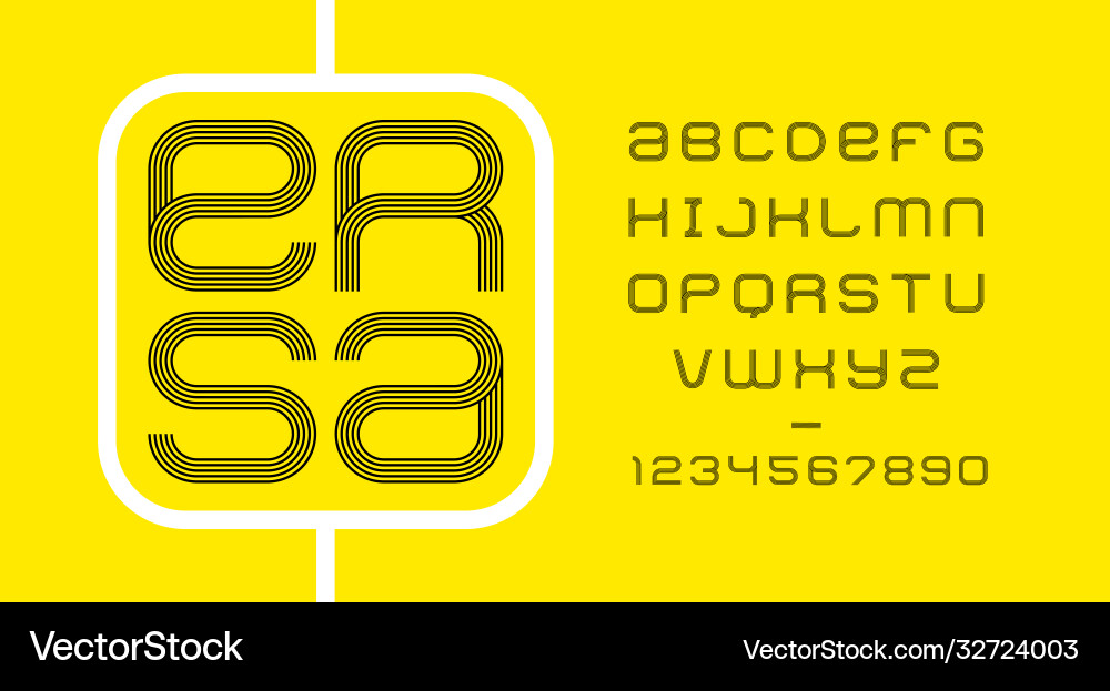 Modern minimal font Royalty Free Vector Image - VectorStock