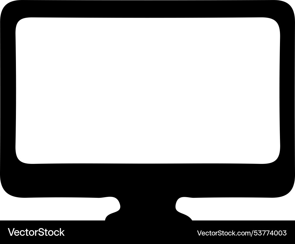 Monitor computer device isolated icon illus Vector Image
