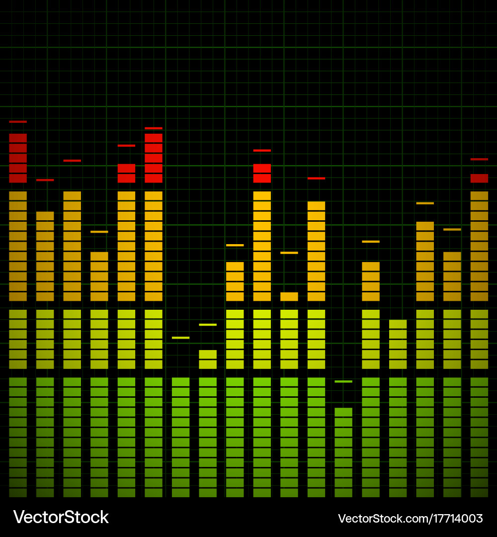 Music equaliser - frequency graph Royalty Free Vector Image