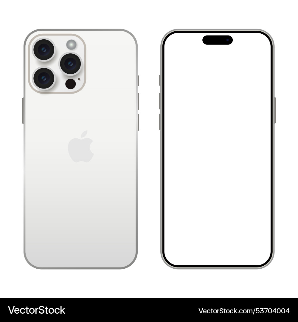 Apple iphone 16 pro white titanium Royalty Free Vector Image