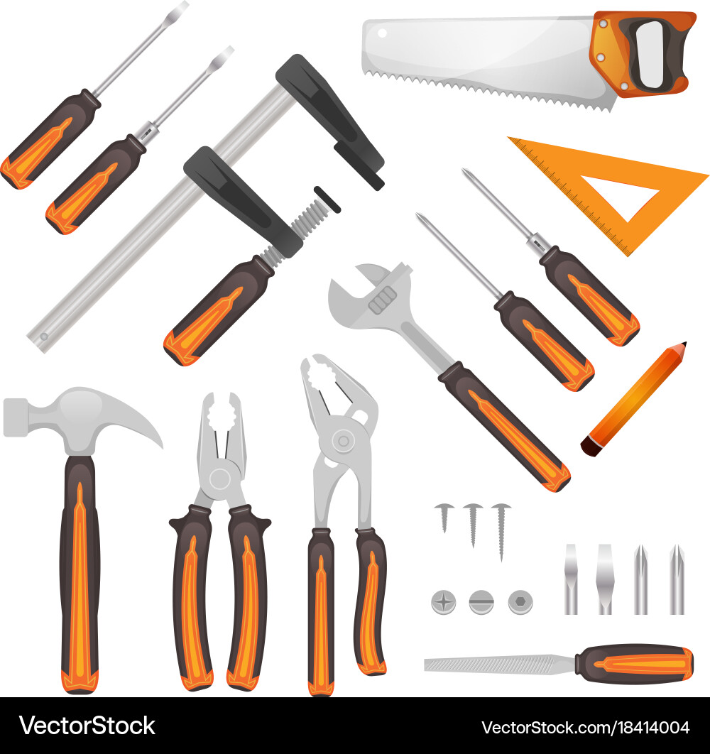 Diy tools set Royalty Free Vector Image - VectorStock