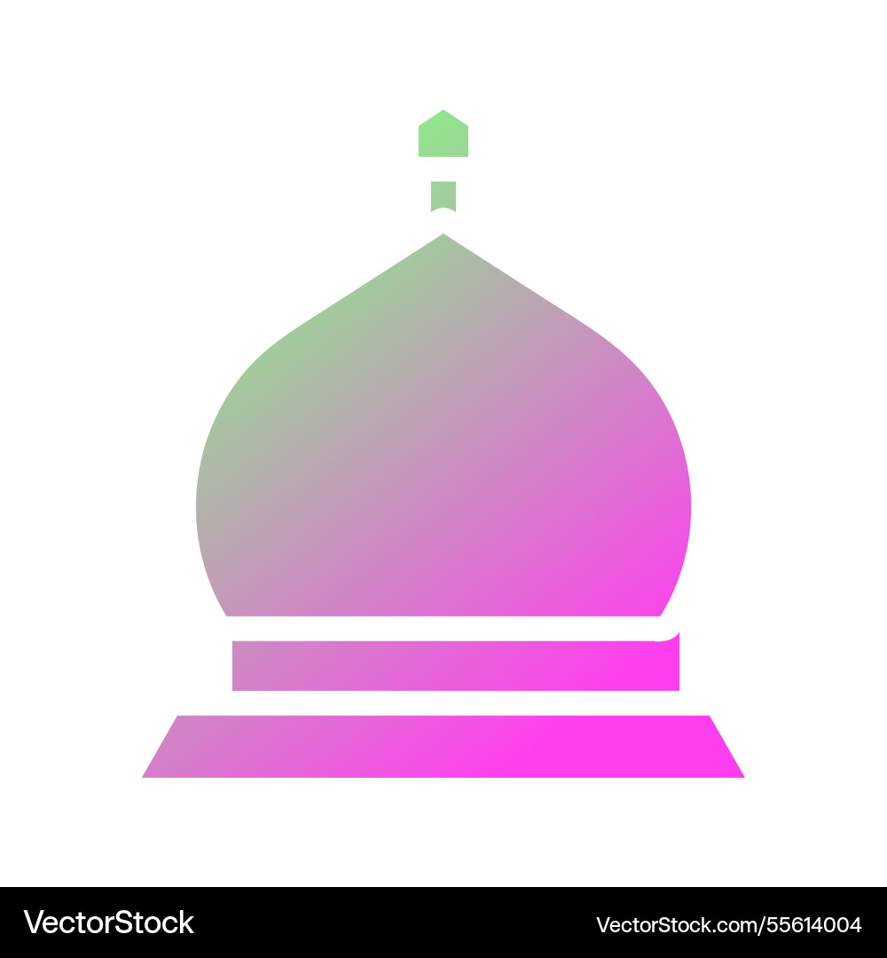 Elegant mosque dome gradient colors Royalty Free Vector