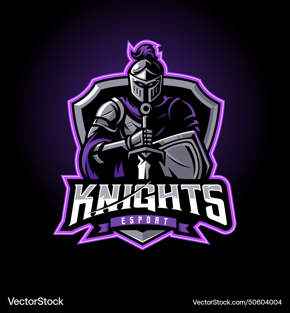 Knight esport logo Royalty Free Vector Image - VectorStock