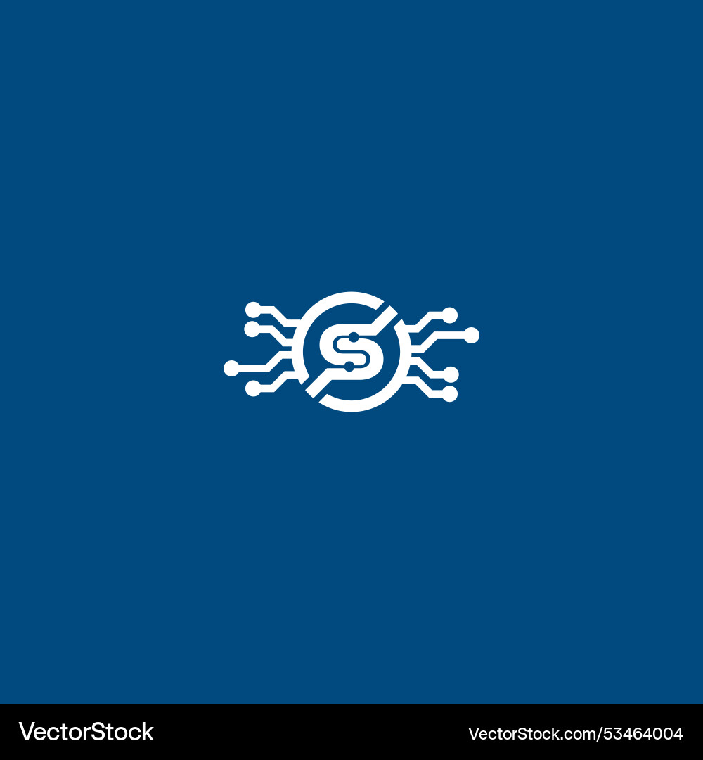 Letter s tech logo icon design Royalty Free Vector Image