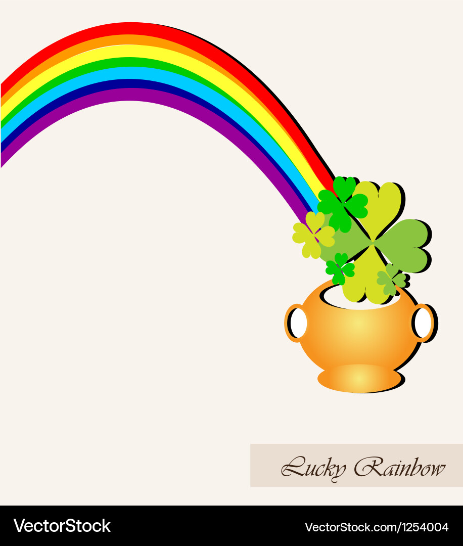Lucky rainbow Royalty Free Vector Image - VectorStock