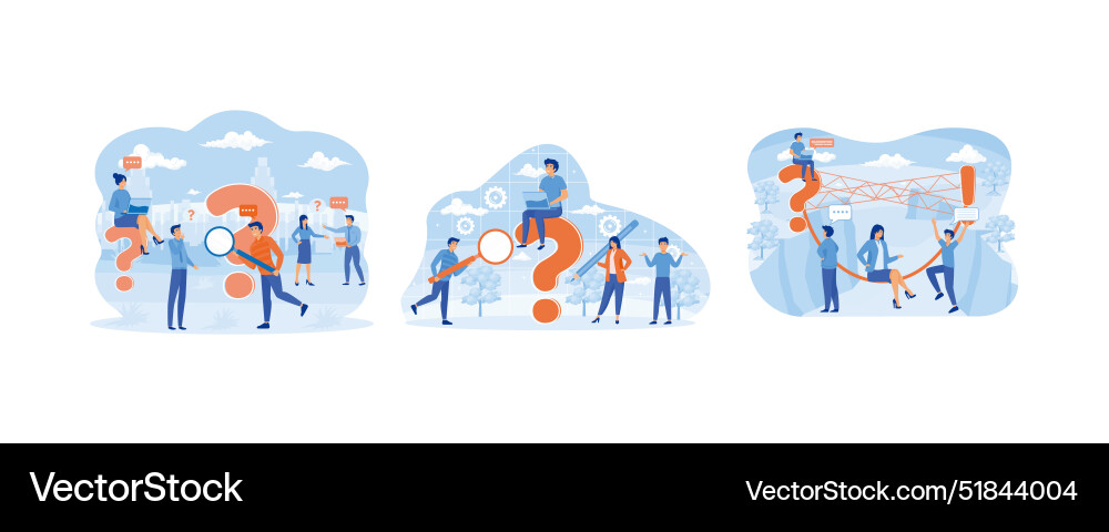 Question mark business decision making doubt Vector Image