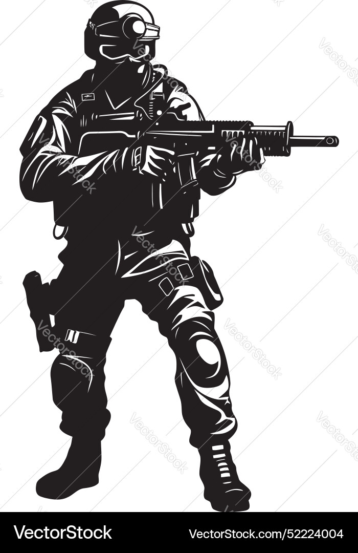 Rapid response icons black logo design for swat Vector Image