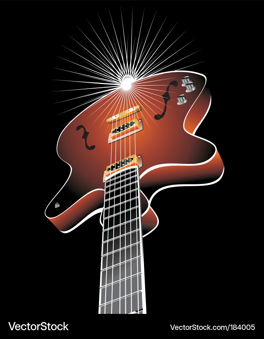 Classic guitar Royalty Free Vector Image - VectorStock