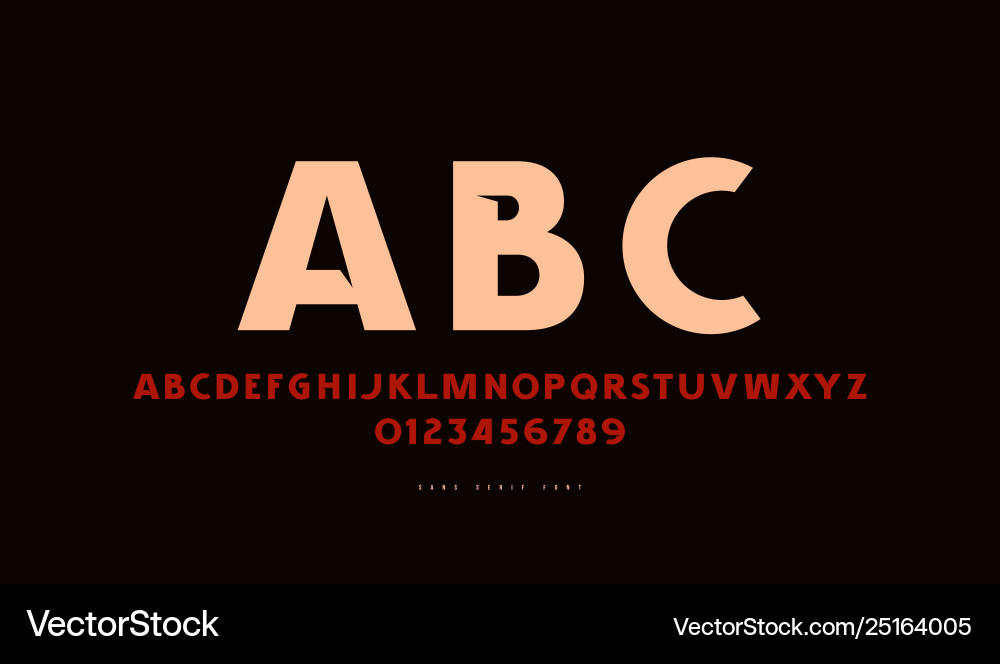 Decorative sans serif font in classic style Vector Image