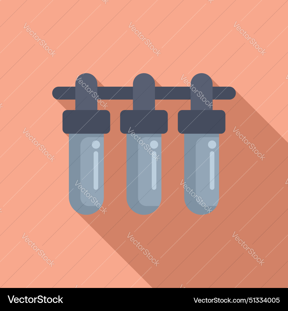 Flat design of laboratory test tubes Royalty Free Vector