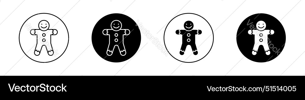 Gingerbread man icon Royalty Free Vector Image