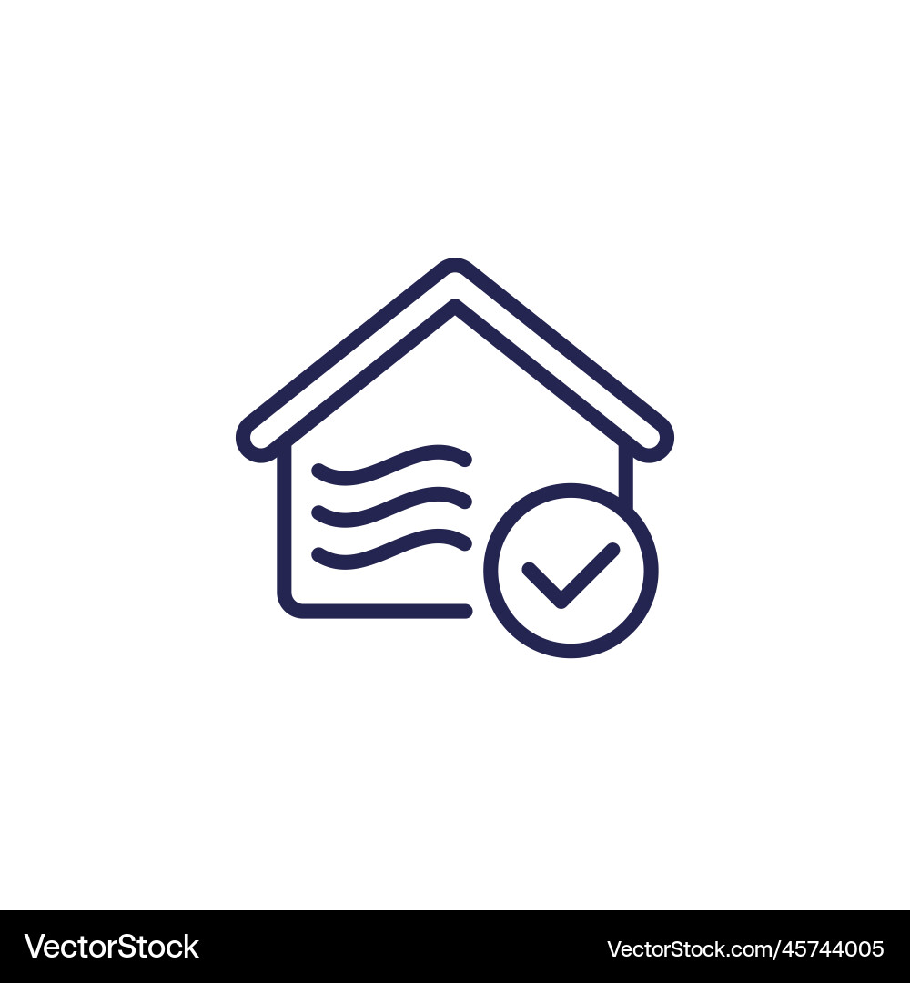 Indoor air quality line icon Royalty Free Vector Image