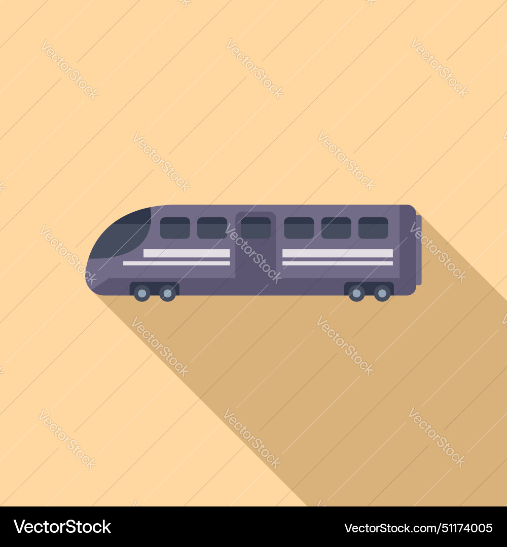 Modern train icon flat high speed Royalty Free Vector Image