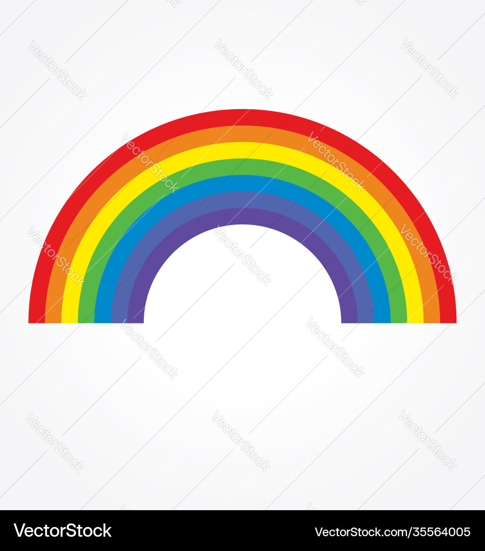 Simple classic wide rainbow Royalty Free Vector Image