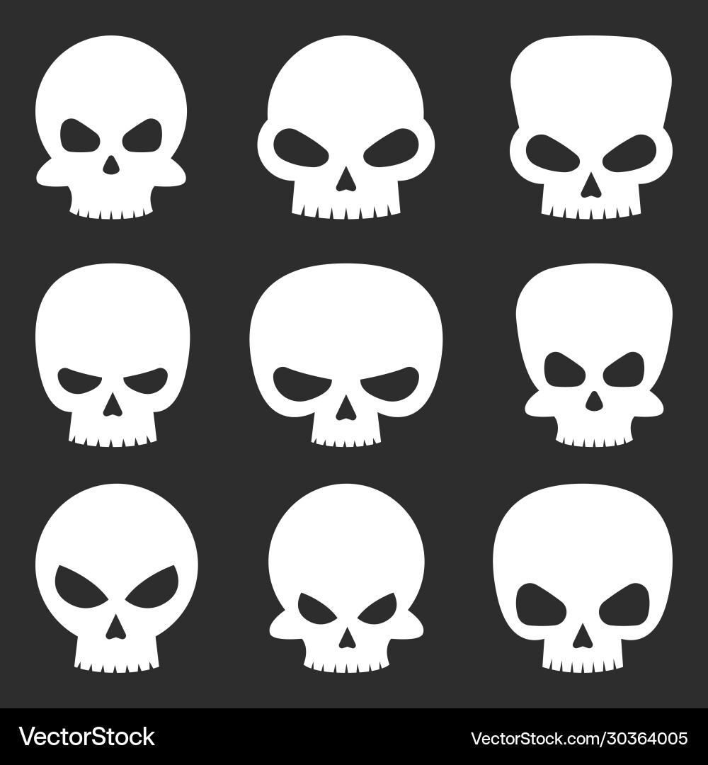 Skull set Royalty Free Vector Image - VectorStock