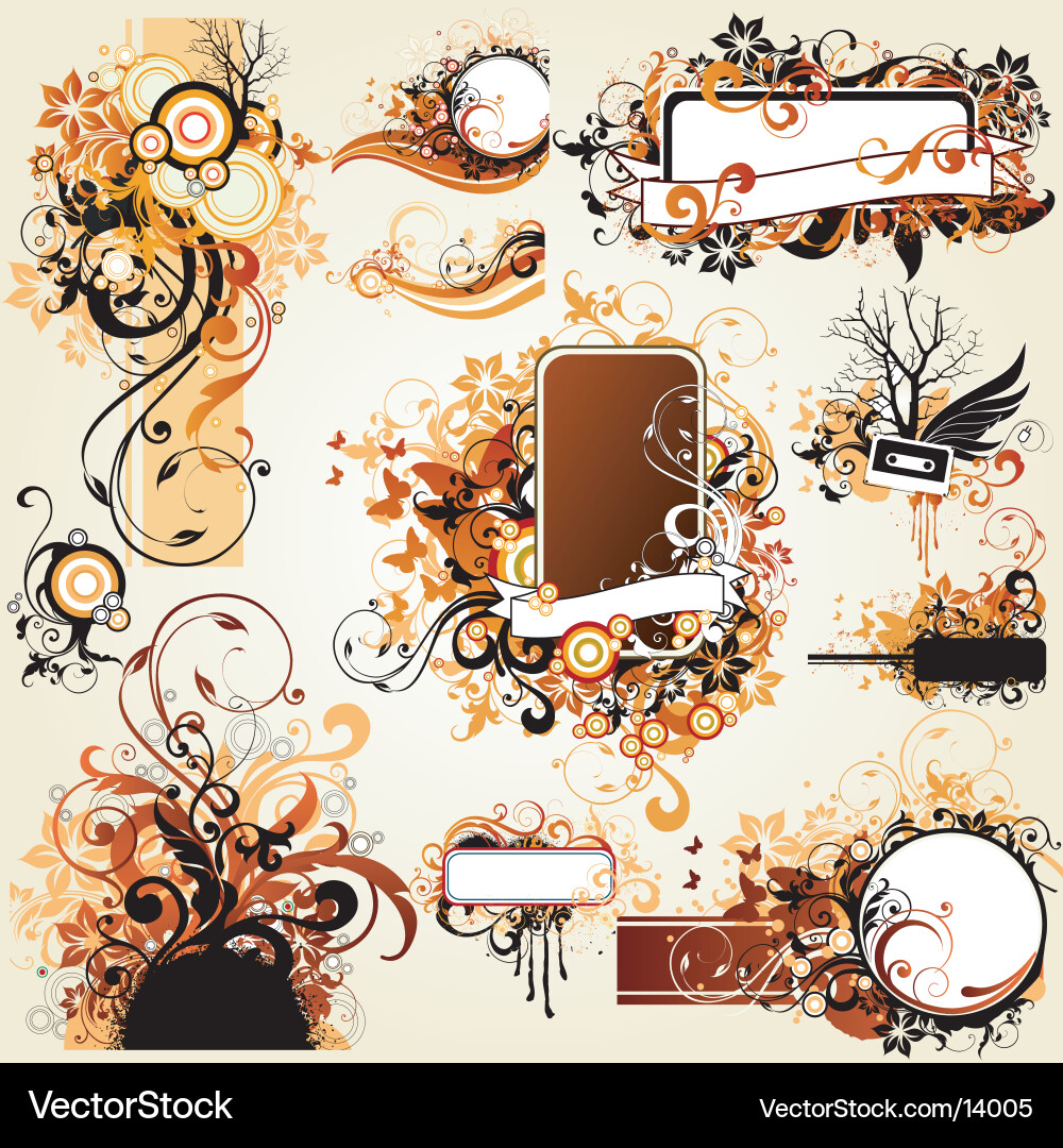Urban graphic elements pack Royalty Free Vector Image