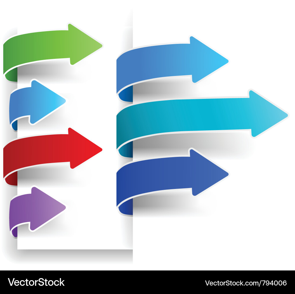 Collection of colour arrows Royalty Free Vector Image