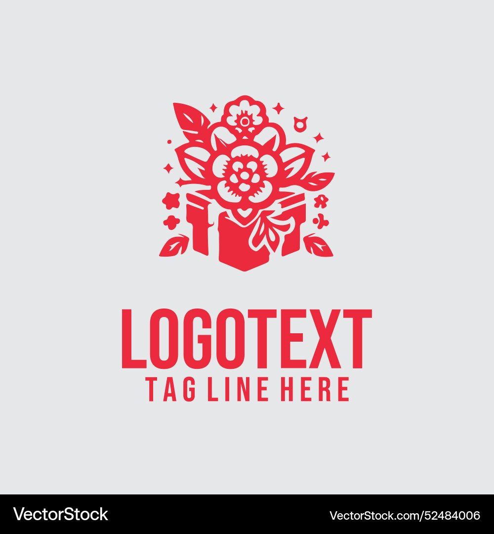 Gift box logo Royalty Free Vector Image - VectorStock