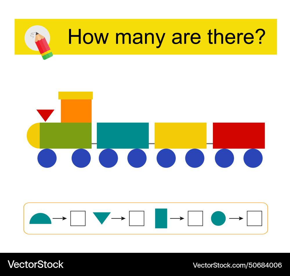 Math activity for kids number range up to 10 Vector Image
