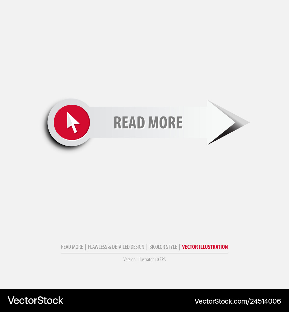 Read more button Royalty Free Vector Image - VectorStock