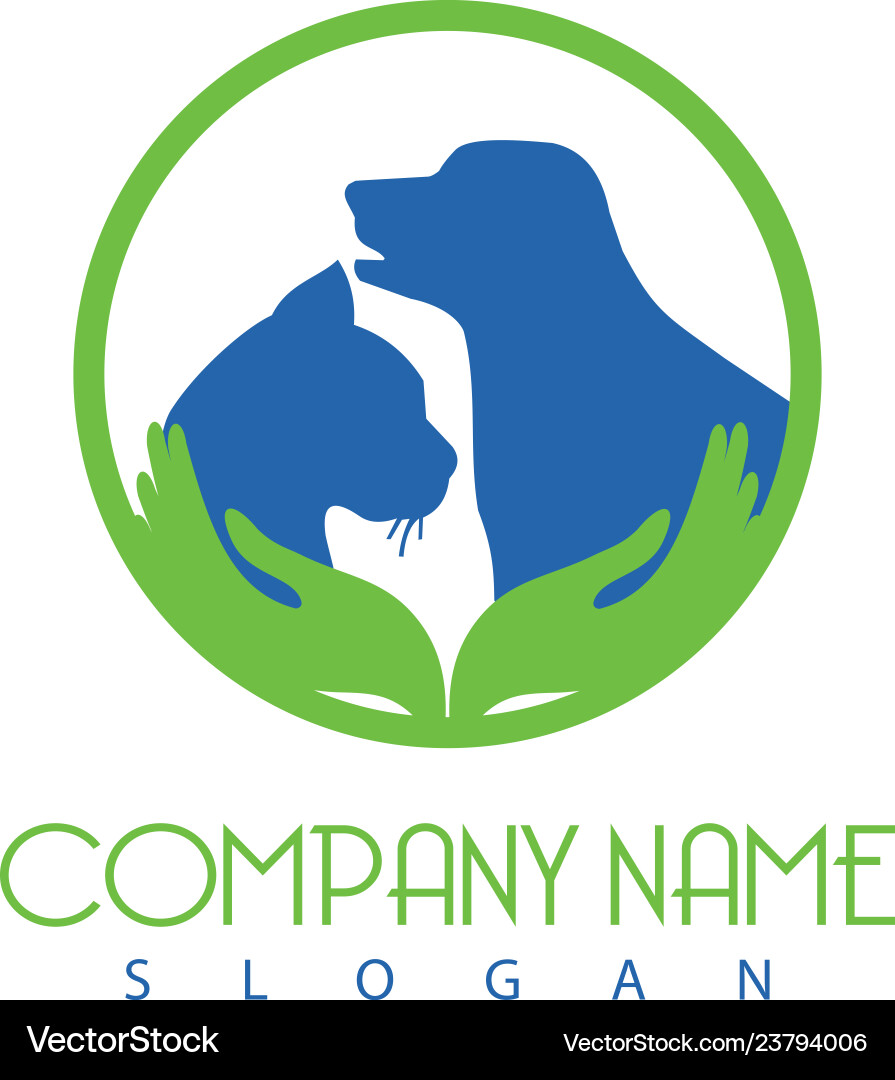 Vet circle logo Royalty Free Vector Image - VectorStock