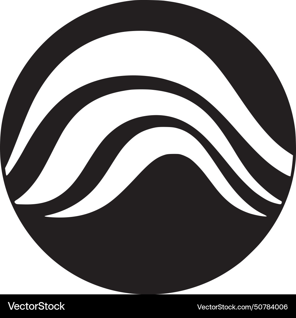 Water - black and white Royalty Free Vector Image