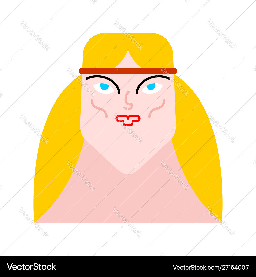 Amazon female face head woman warrior Royalty Free Vector