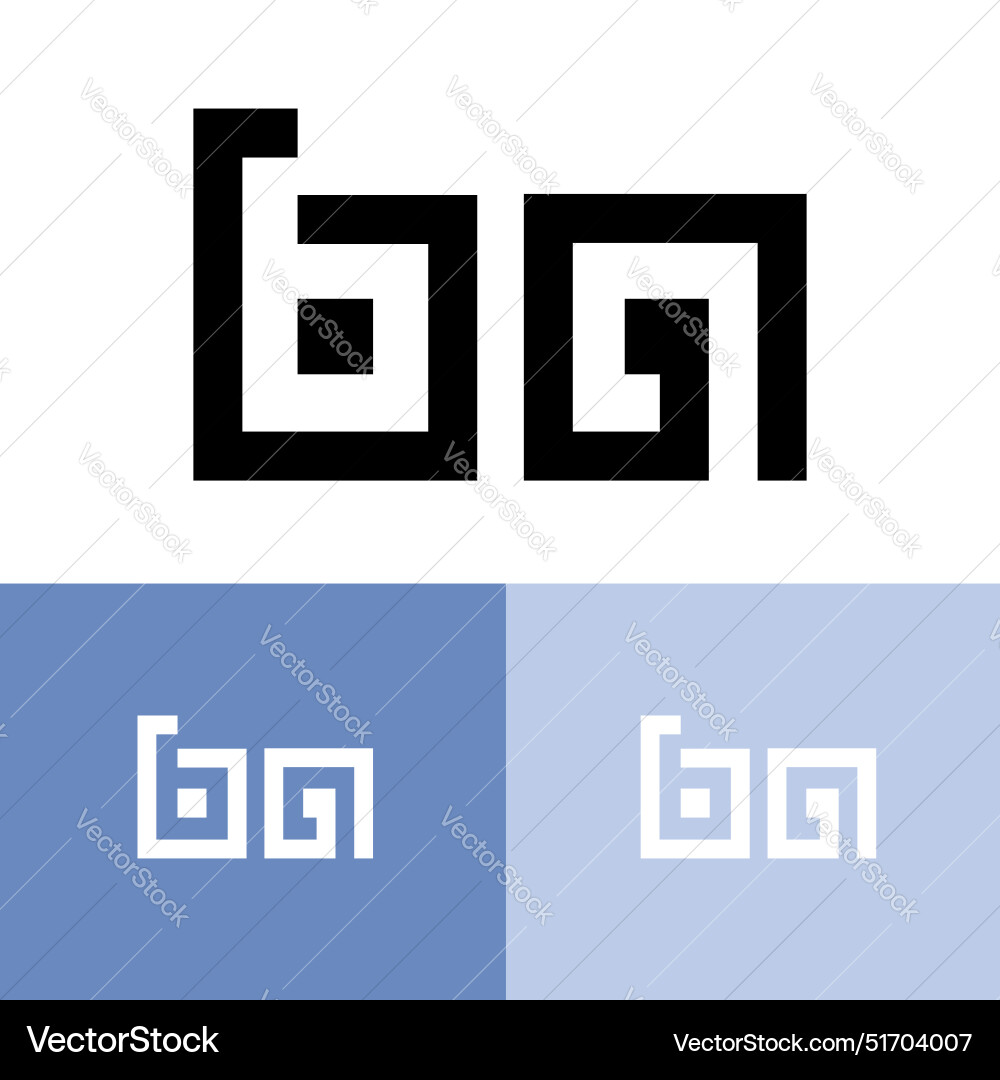 Ba logo design - ba letter mark Royalty Free Vector Image