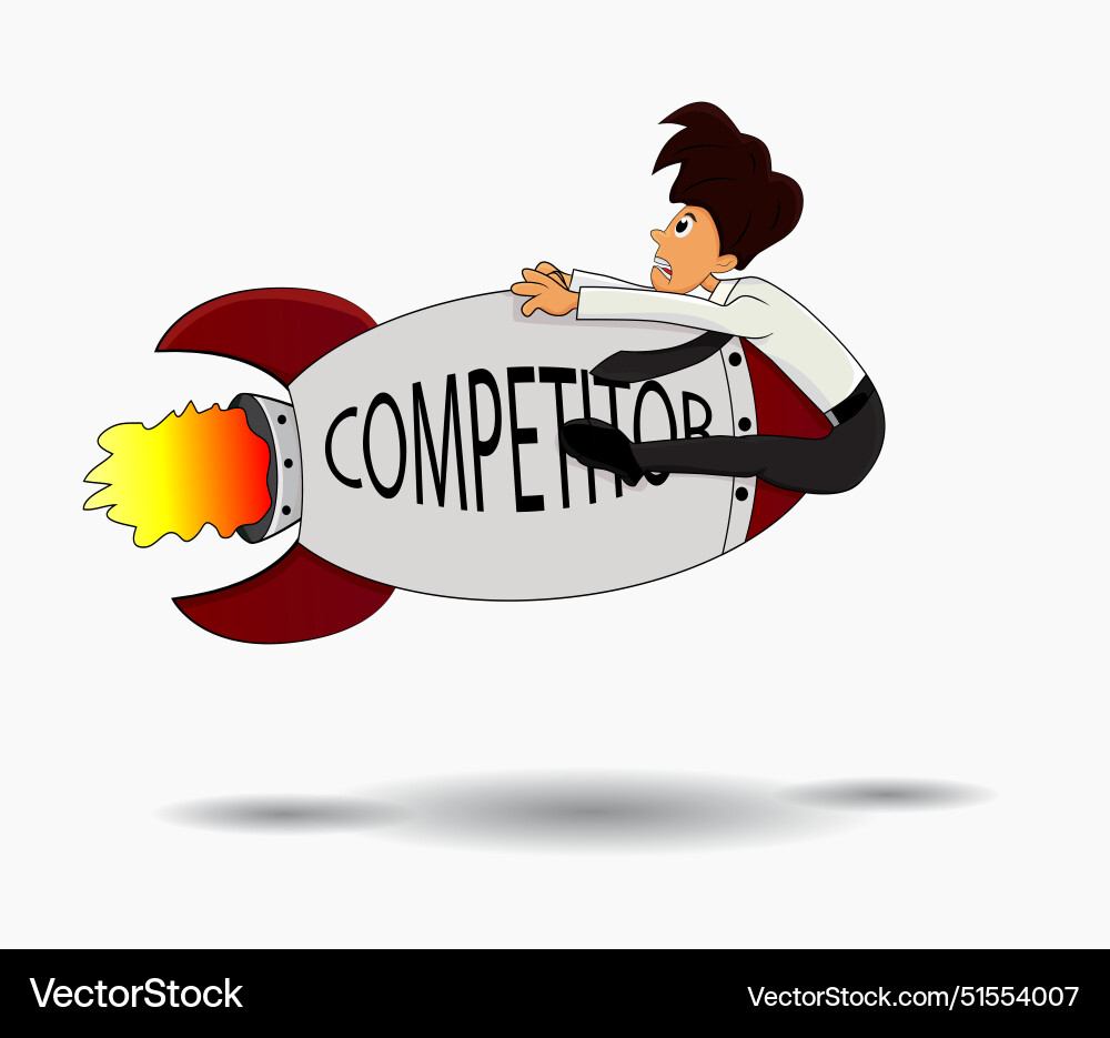Cartoon competitor Royalty Free Vector Image - VectorStock