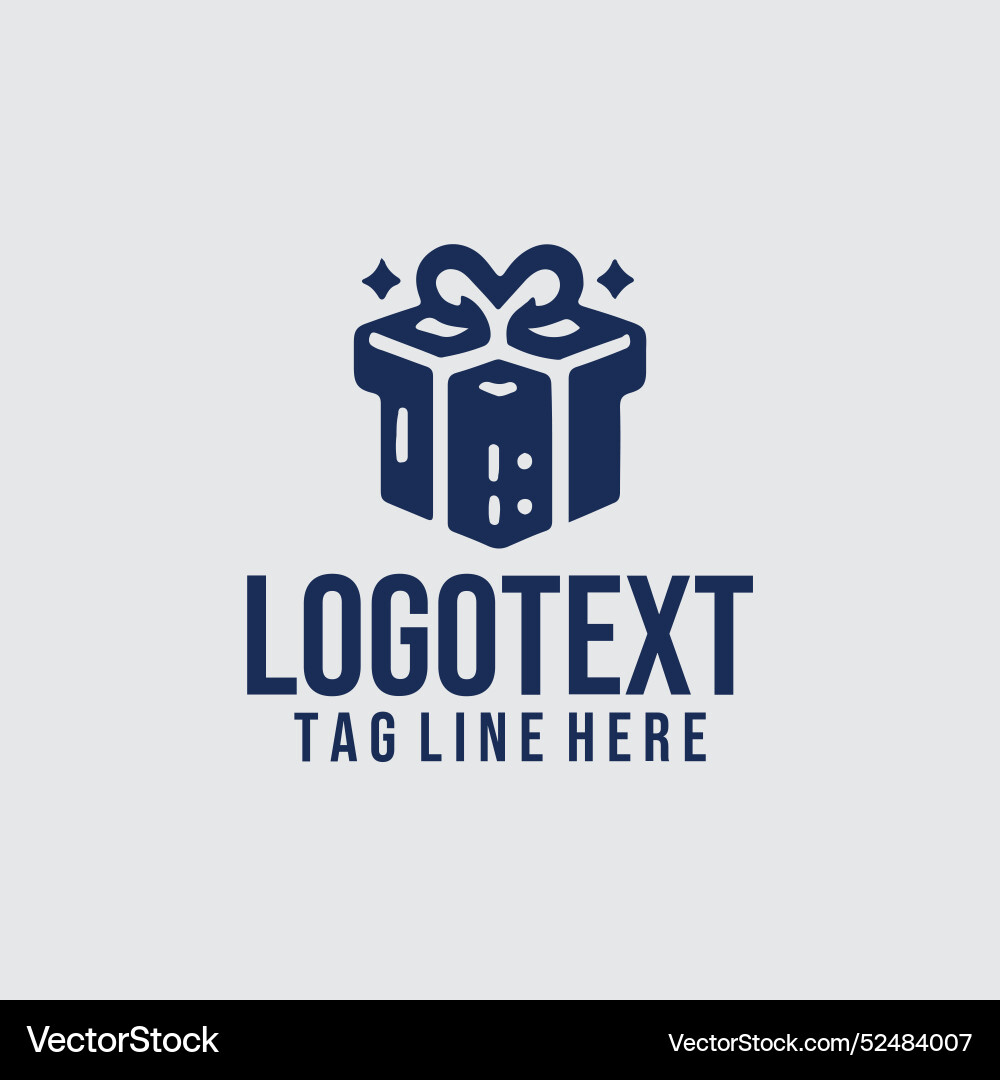 Gift box logo Royalty Free Vector Image - VectorStock