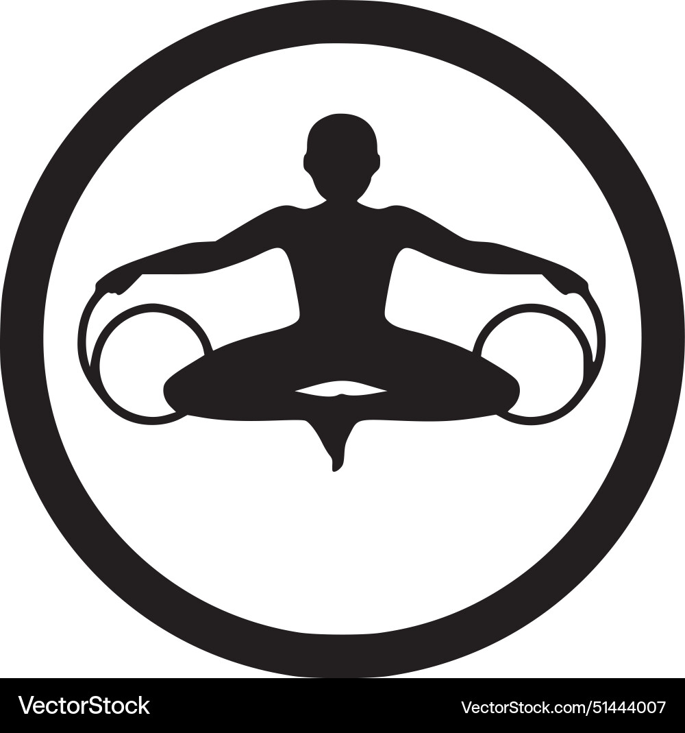Gymnastics - black and white Royalty Free Vector Image