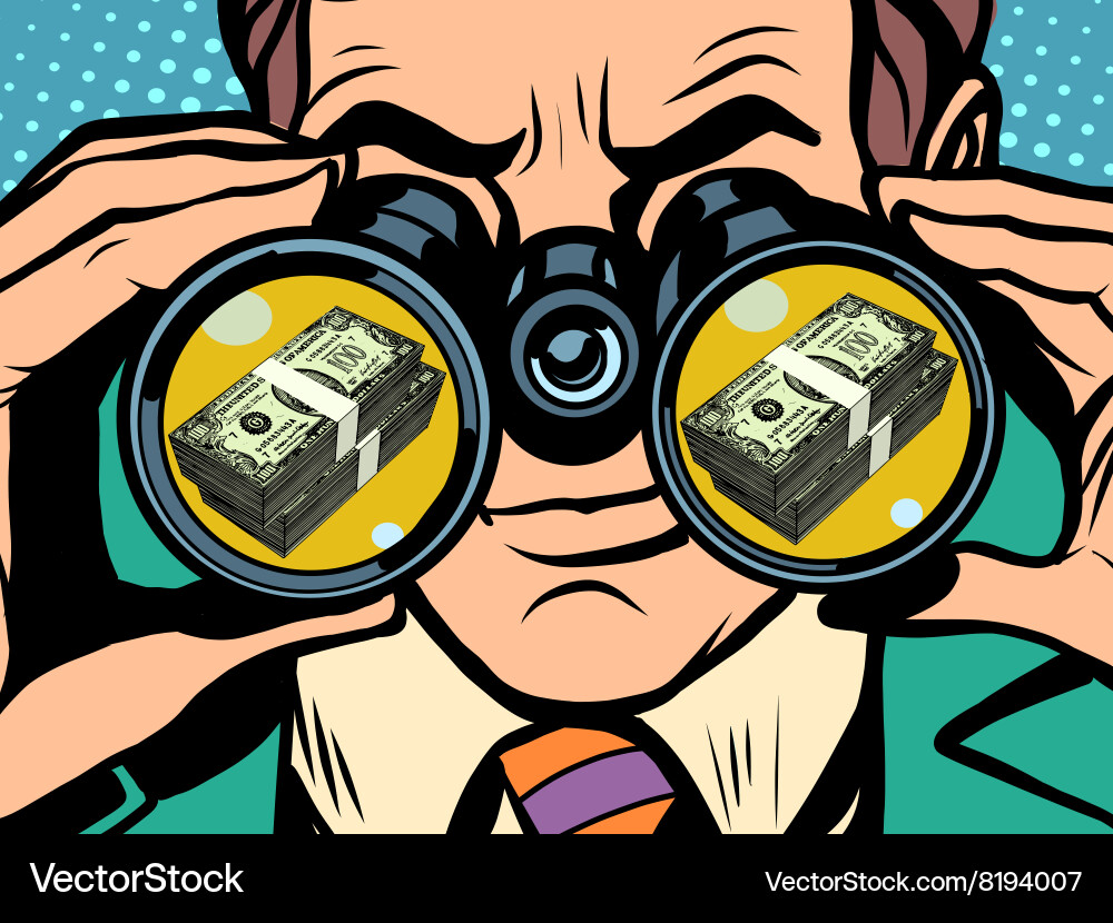 Man and money Royalty Free Vector Image - VectorStock