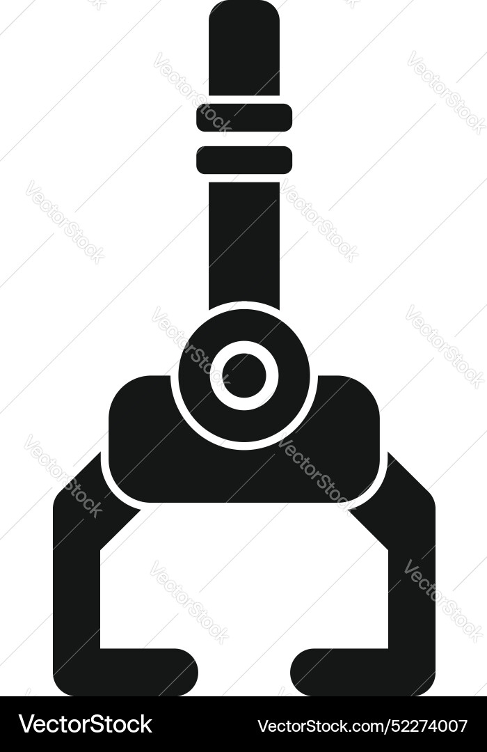 Robotic arm gripping with two claws open Vector Image
