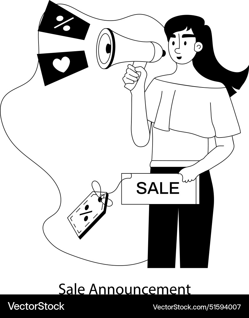 Sale announcement Royalty Free Vector Image - VectorStock