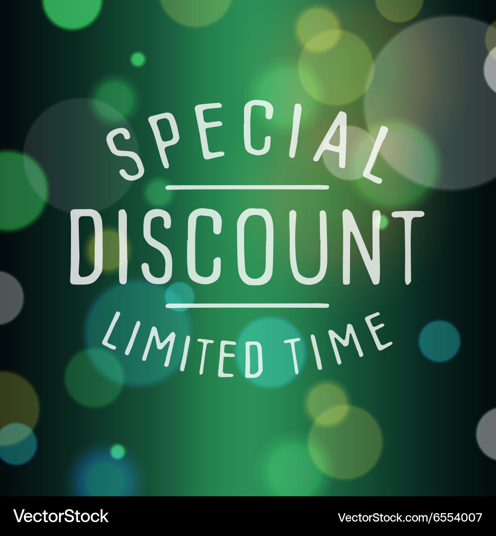 Slogan bokeh discount Royalty Free Vector Image