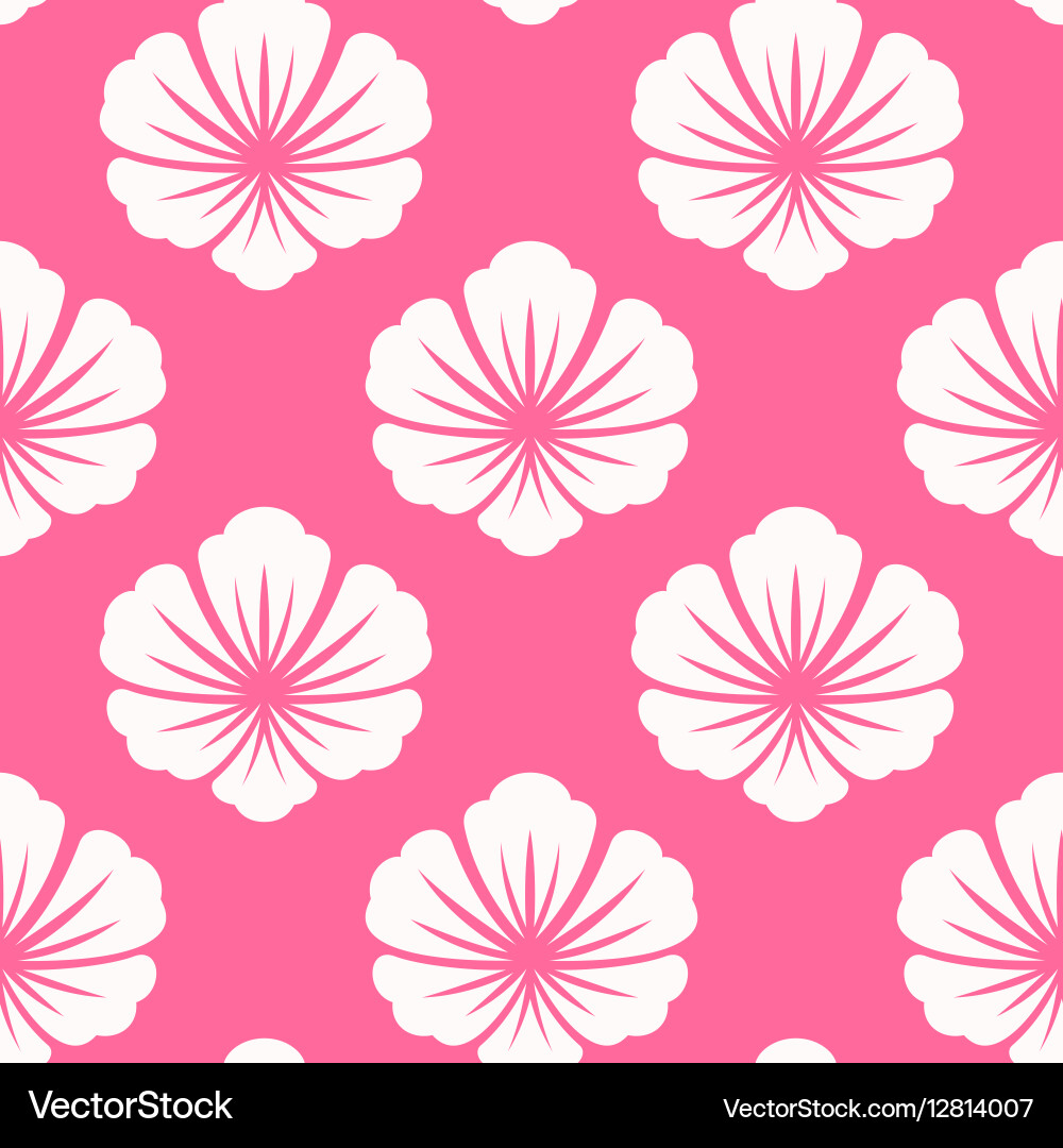 Wallpaper seamless with white flower Royalty Free Vector