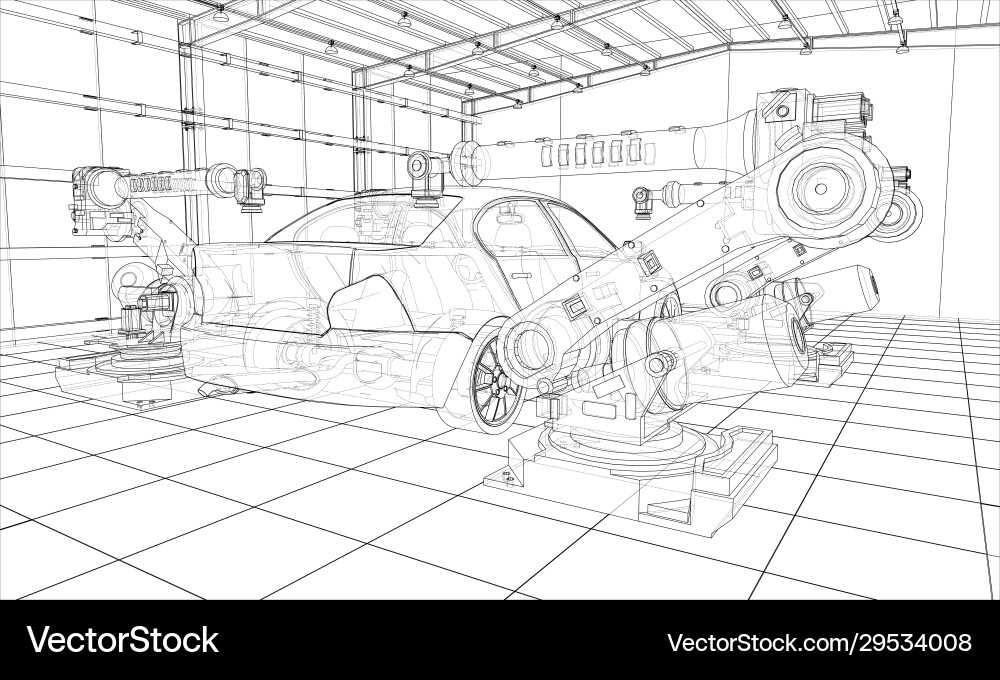 Assembly motor vehicle Royalty Free Vector Image