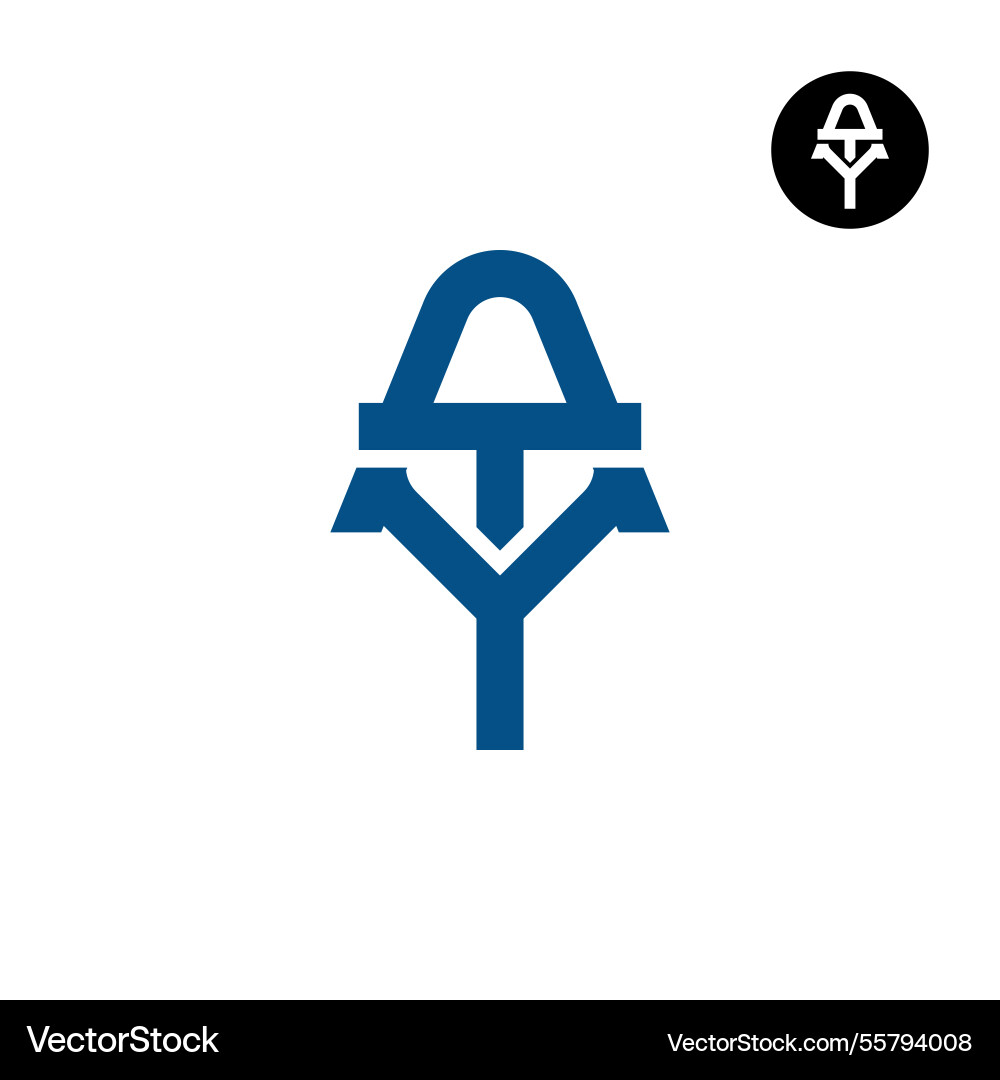 Aty logo letter monogram design Royalty Free Vector Image