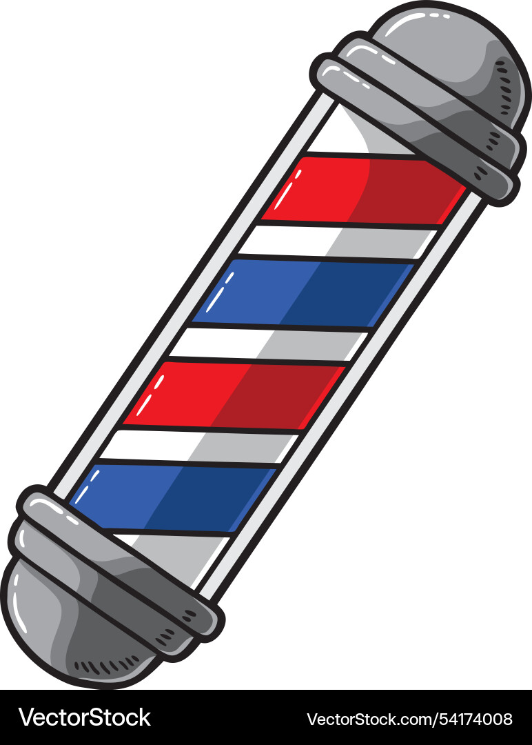 Cartoon Vintage Barbers Pol Lizenzfreies Vektorbild