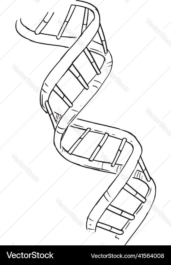 Dna Double Helix Cartoon Sequence Clipart Vector, Green Cartoon Gene