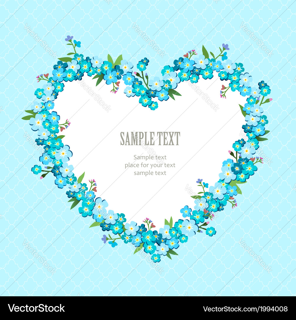 Floral Heart Frame Royalty Free Vector Image - VectorStock