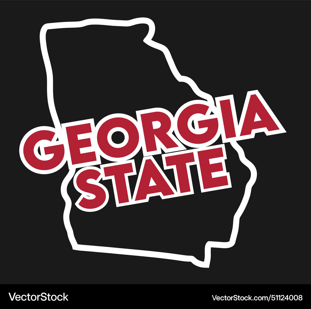 Georgia state with beautiful view Royalty Free Vector Image