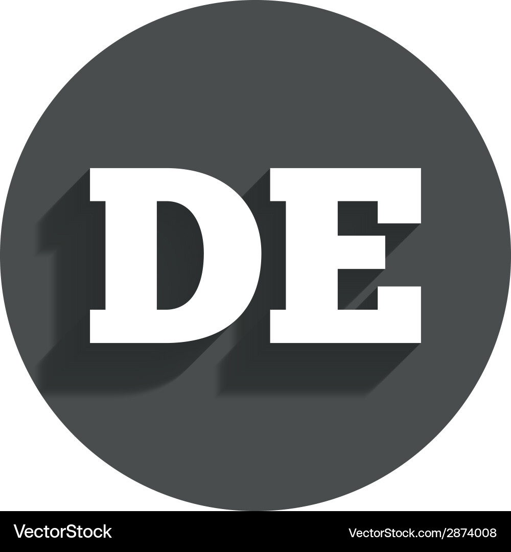 German language sign icon de deutschland Vector Image