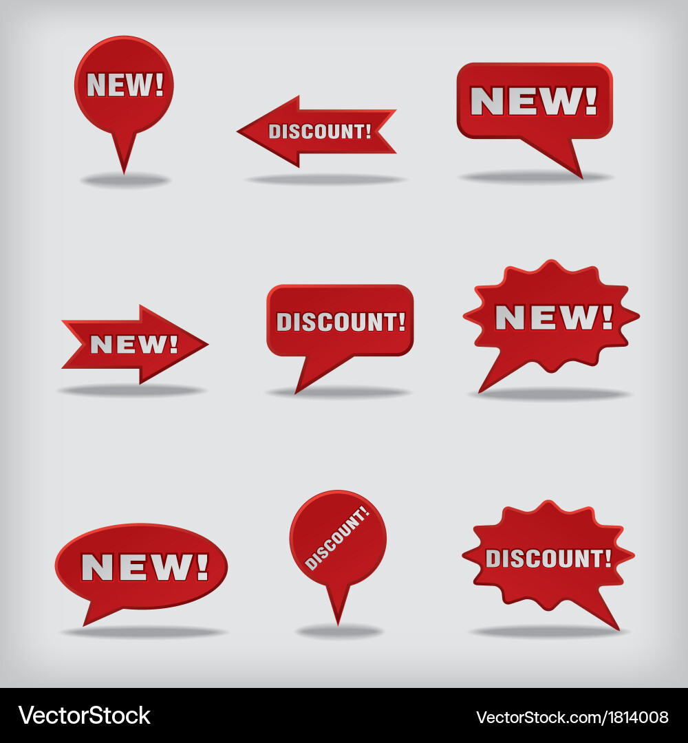 New signs Royalty Free Vector Image - VectorStock