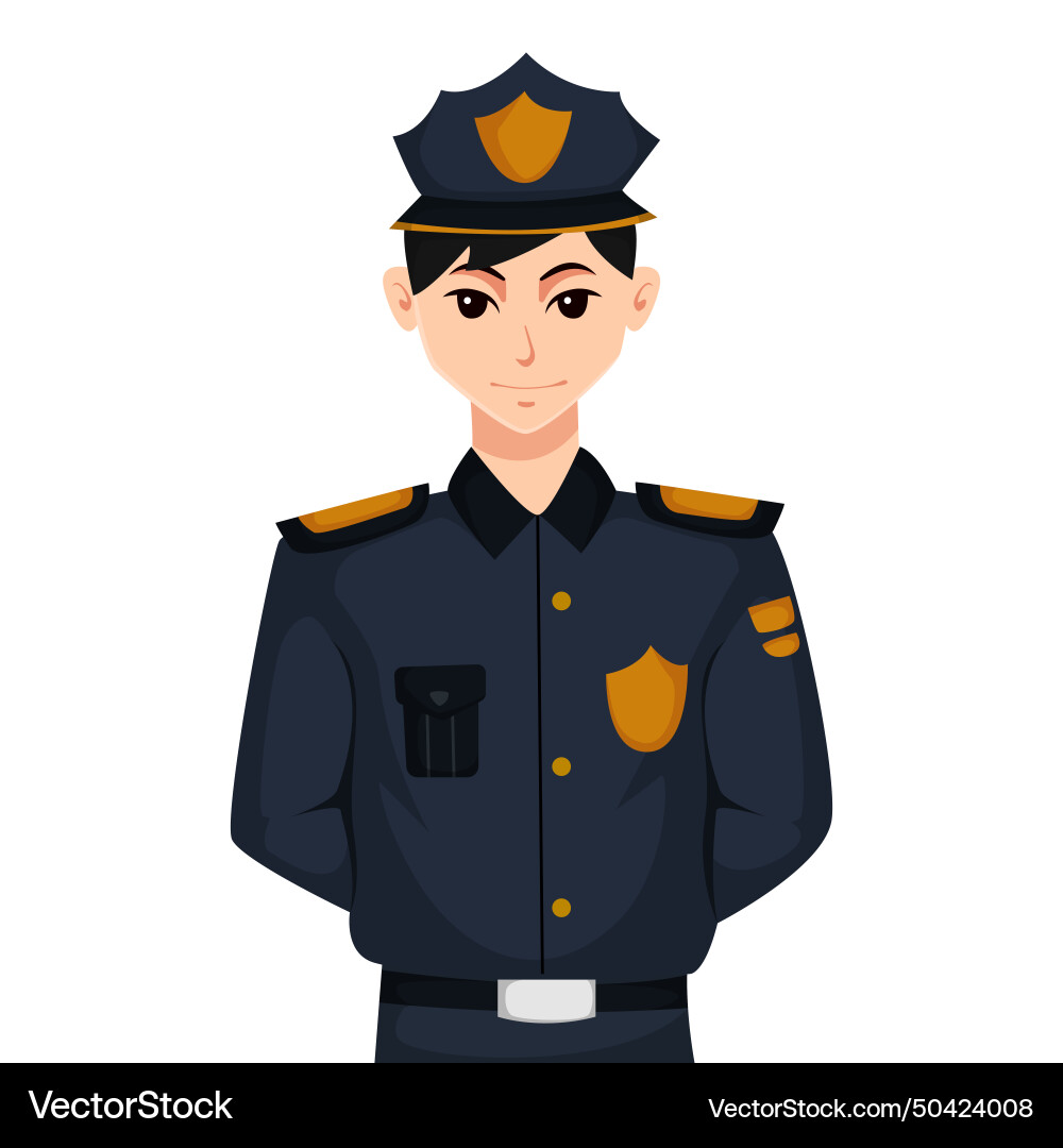 Police character design Royalty Free Vector Image