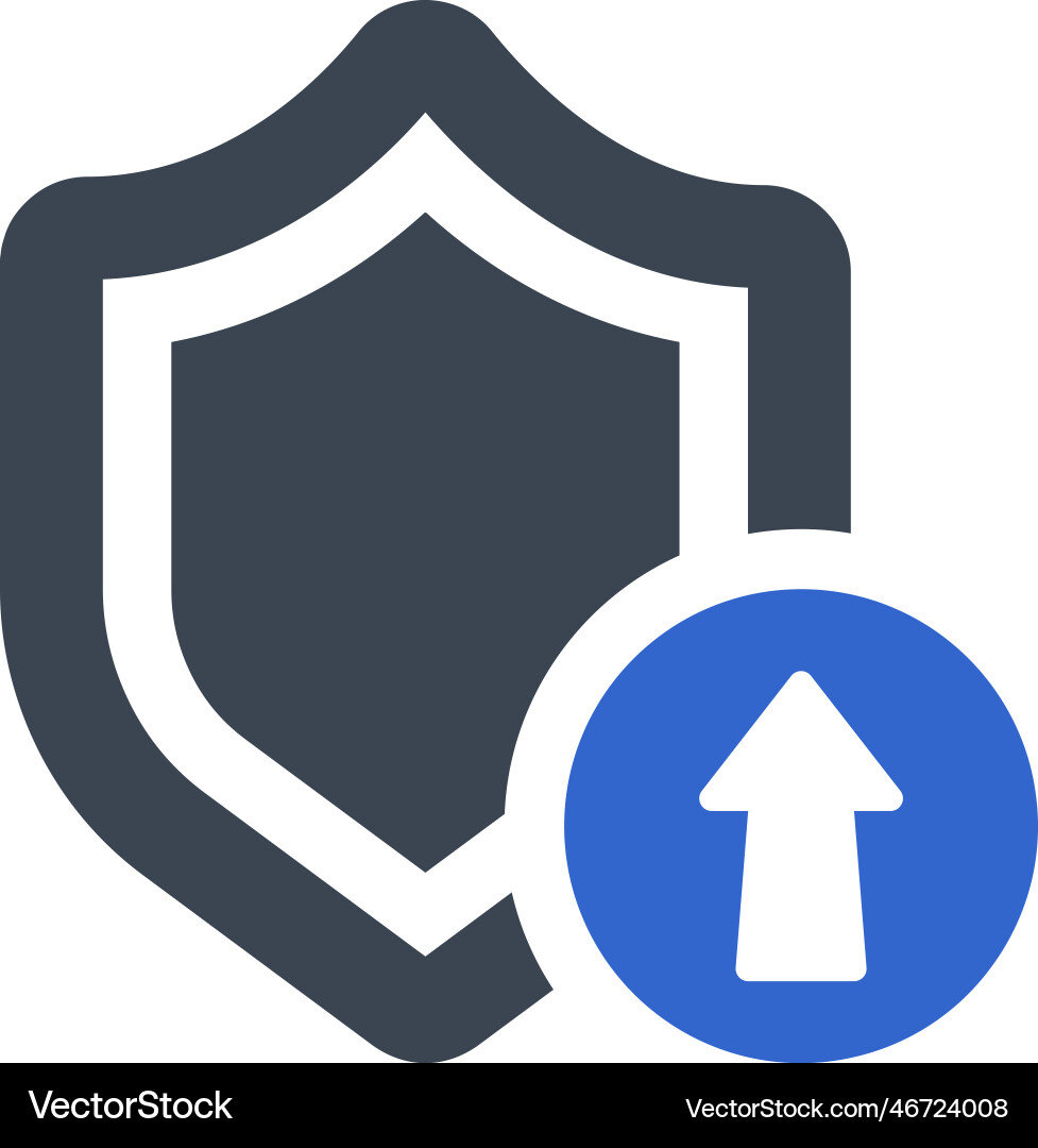 Upgrade security icon Royalty Free Vector Image