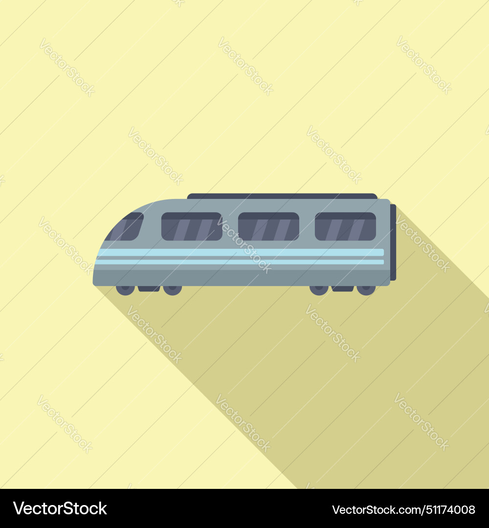 Urban speed train icon flat public metro Vector Image