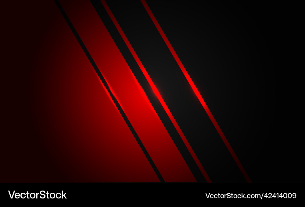 Abstract red black line slash dynamic geometric Vector Image